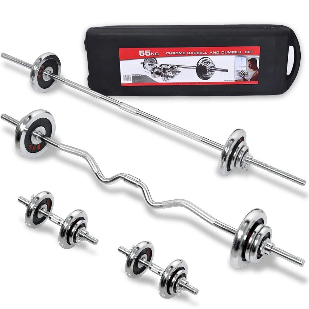 Adjustable Chrome Fitness Set Ultimate Gym Weight Solution